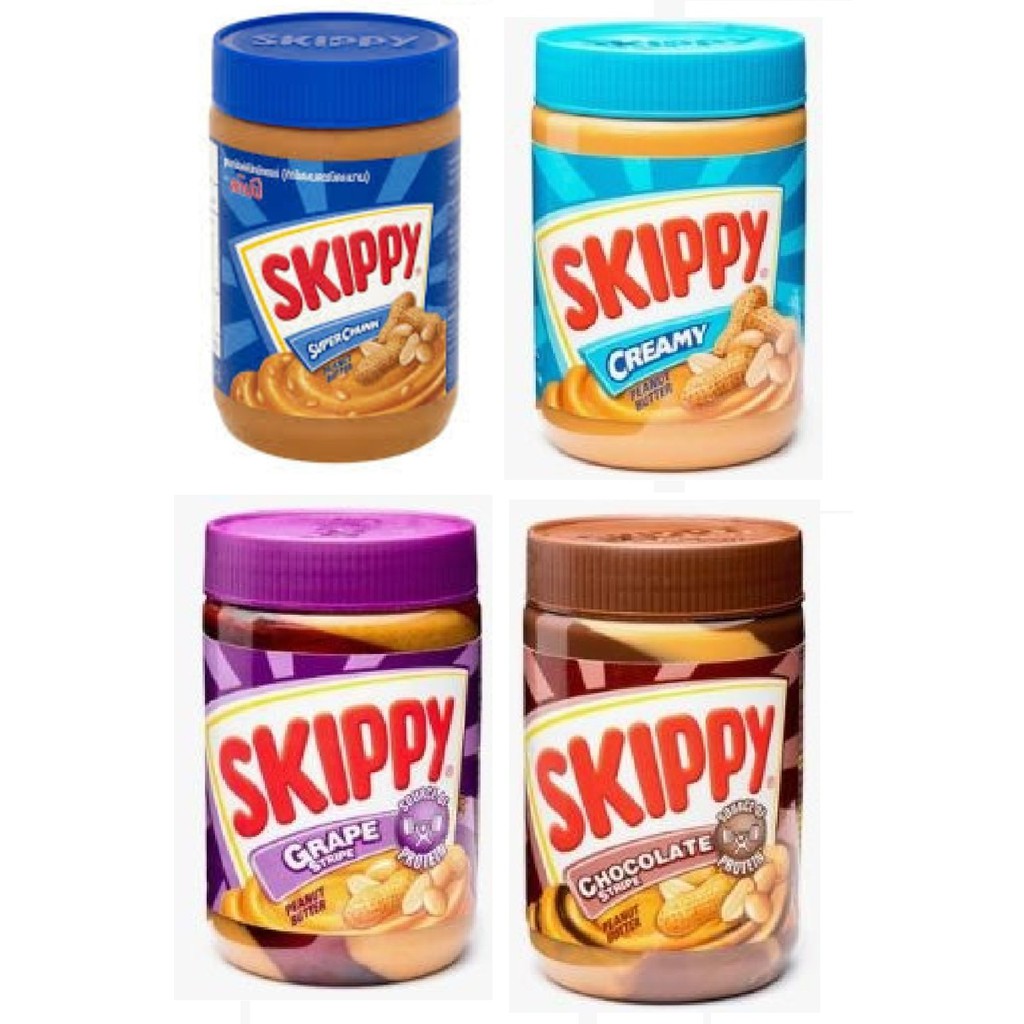 Skippy Peanut Butter Chunky / Creamy / Grape / Chocolate 500g | Shopee ...