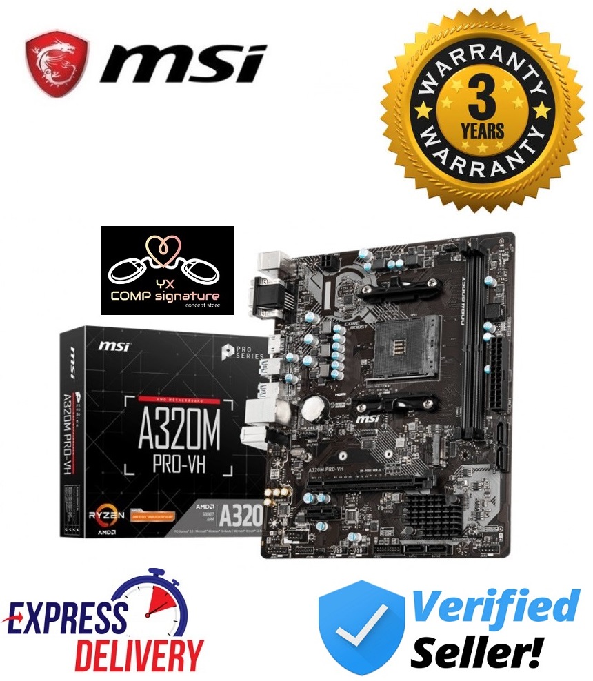 Msi a320m pro vh matx amd socket am4 motherboard a320m pro-vh | BeeCost