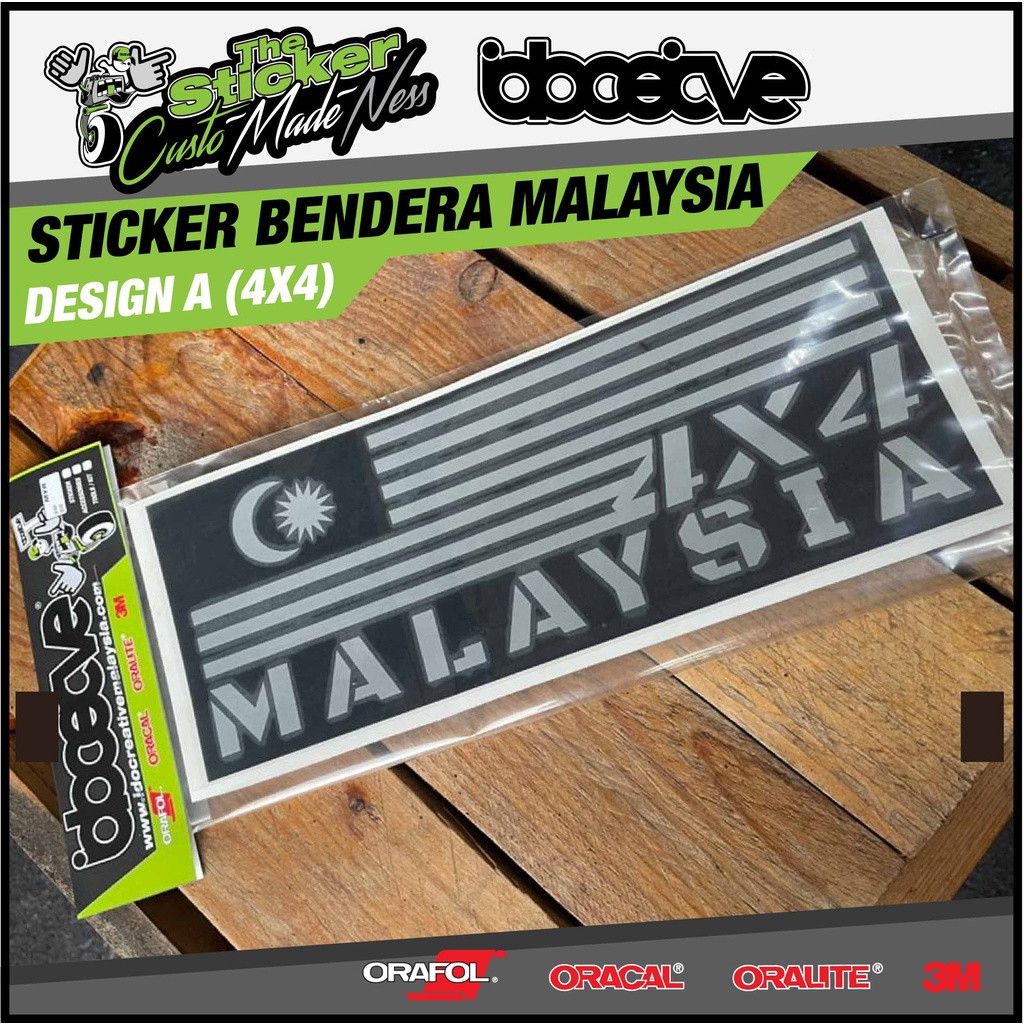 BENDERA MALAYSIA STIKER KERETA 4X4 / MALAYSIA FLAG CAR 4X4 STICKER ...