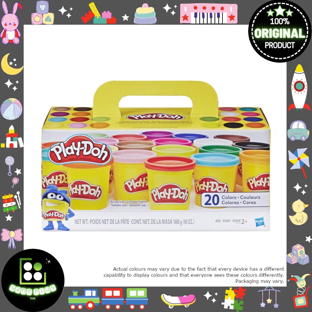 Play-Doh Super Color Pack 20 cans x 3 oz. | Shopee Malaysia