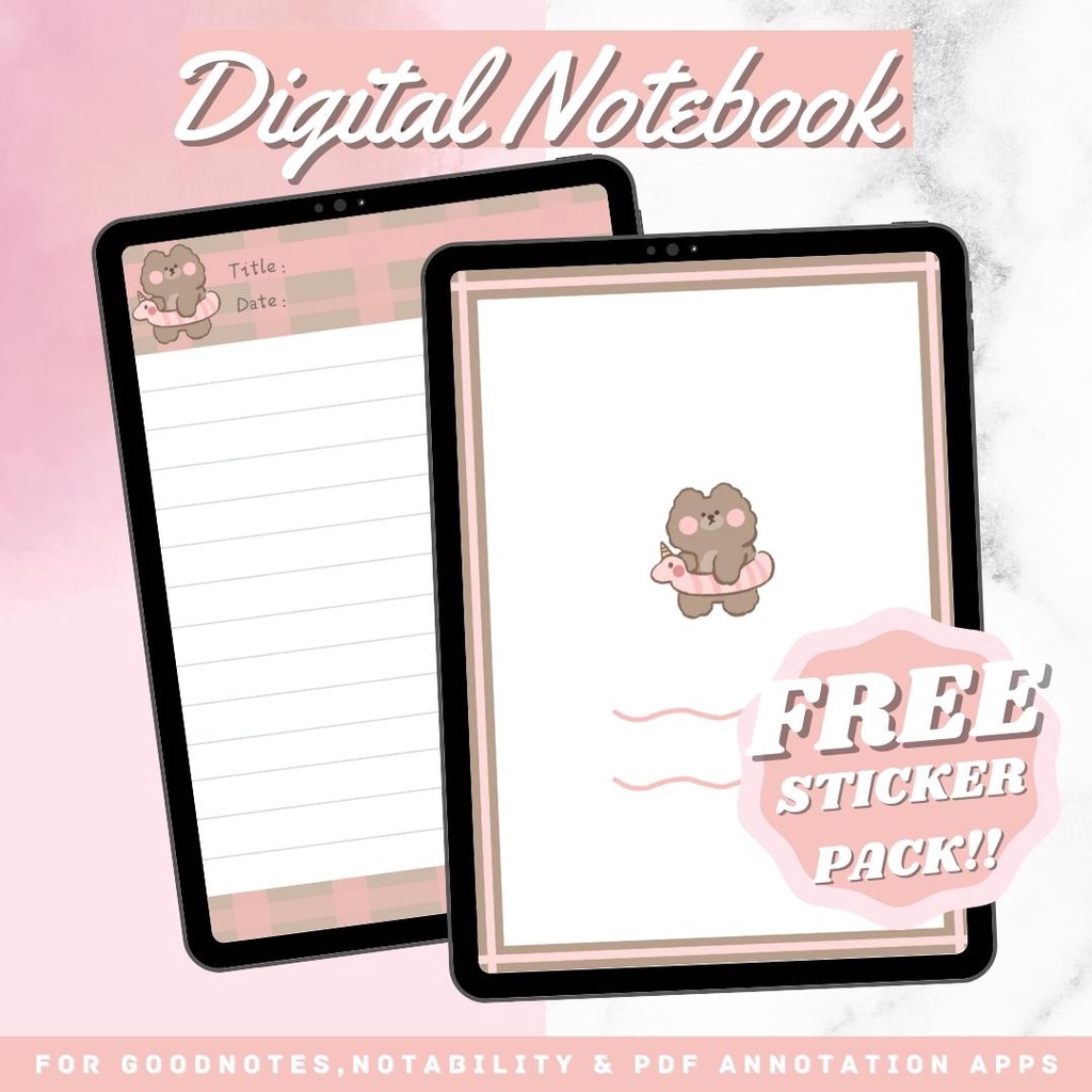 Digital Notebook Digital Planner Grid Notebook Goodnotes Template ...
