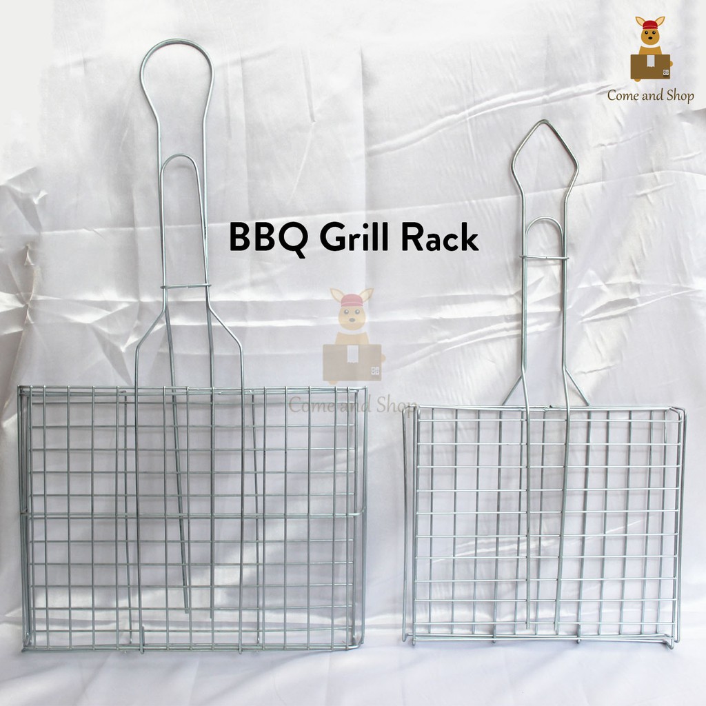 BBQ Grill Fish Rack | Pemanggang Ikan Ayam | BBQ Clipper | Pembakar ...
