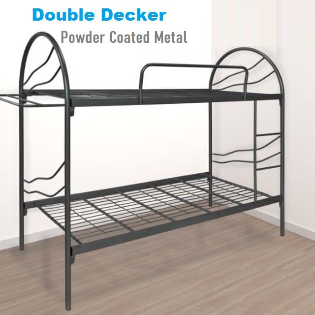 Heavy Duty Double Decker Single Size Bed Frame / Katil Besi 2 Tingkat ...