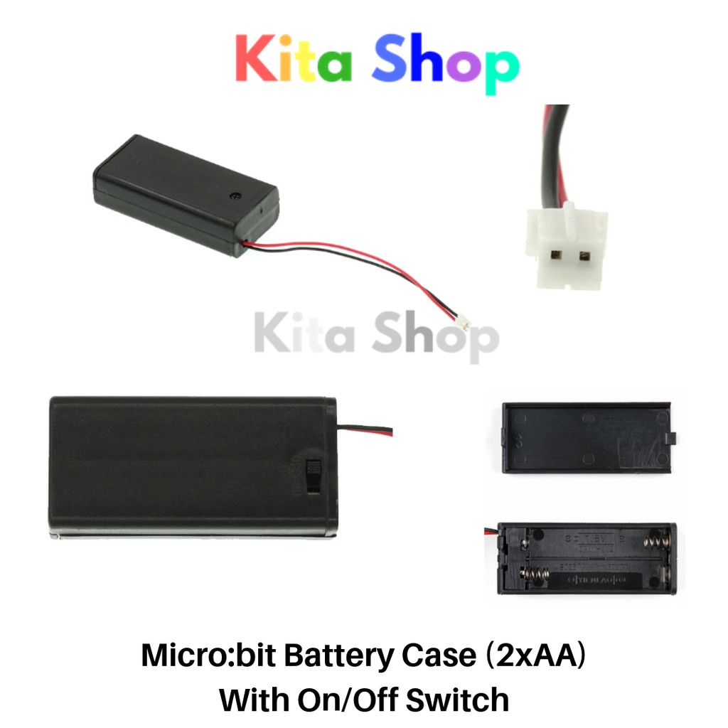 Microbit / Micro:bit Battery Case (2xAA) With On/Off Switch | Shopee ...