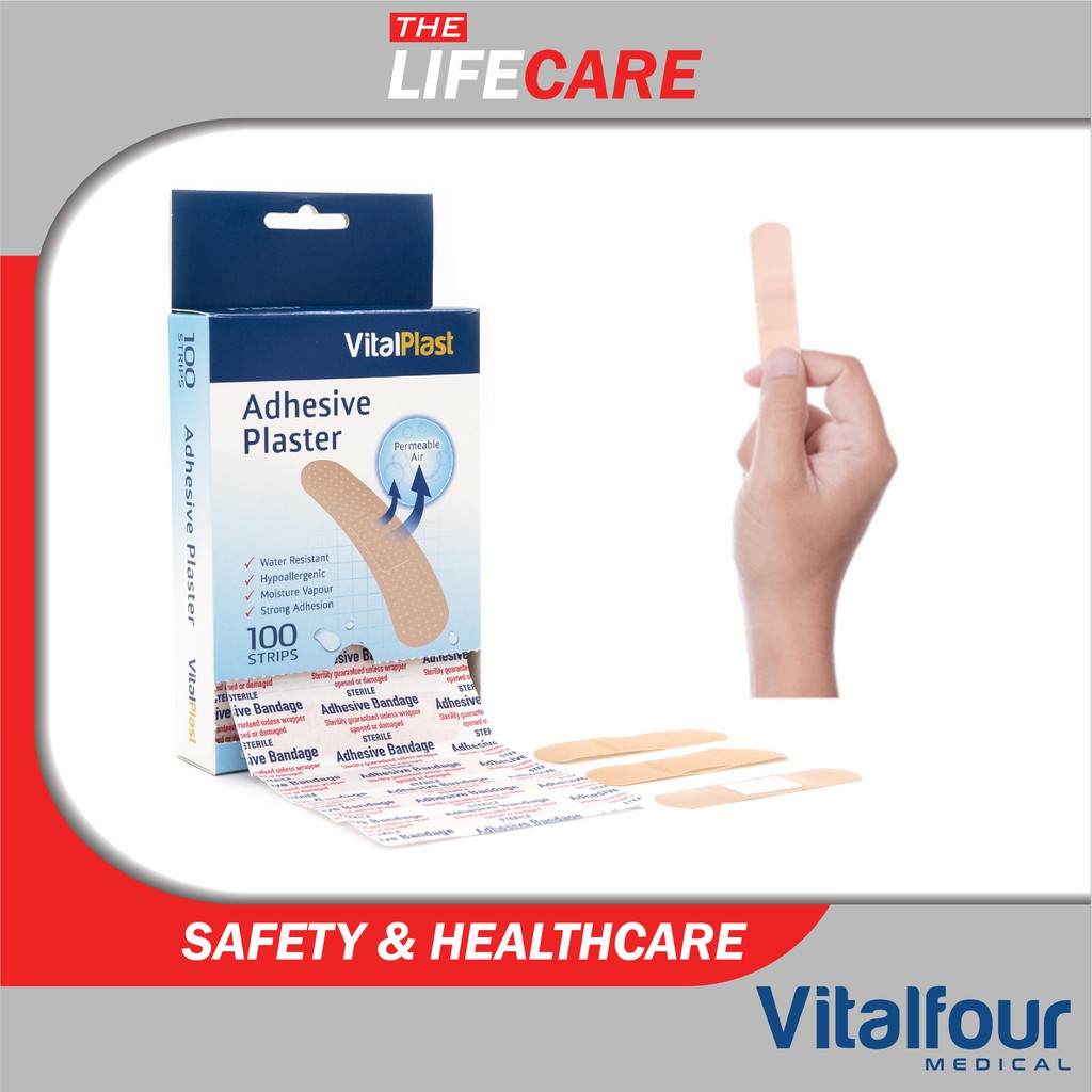 Vitalplast First Aid Water Resistant Plaster 100's/box | Shopee Malaysia