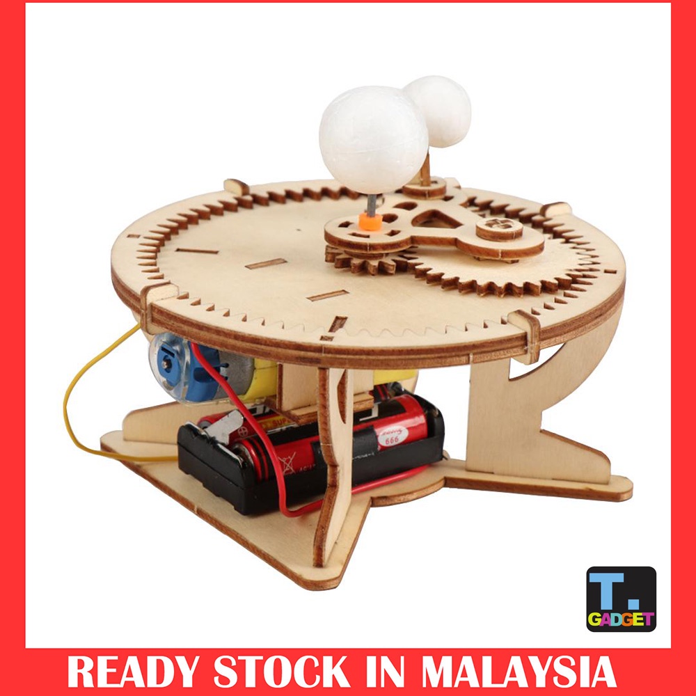 DIY Assembly Wooden Sun Moon Earth Running Model Scientific Experiment ...