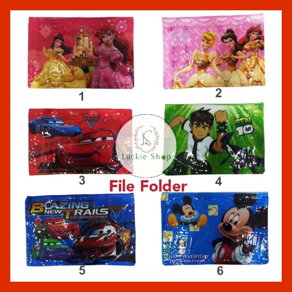 Disney Folder PVC Folder Storage File A4 Size / Folder Kertas / Fail ...