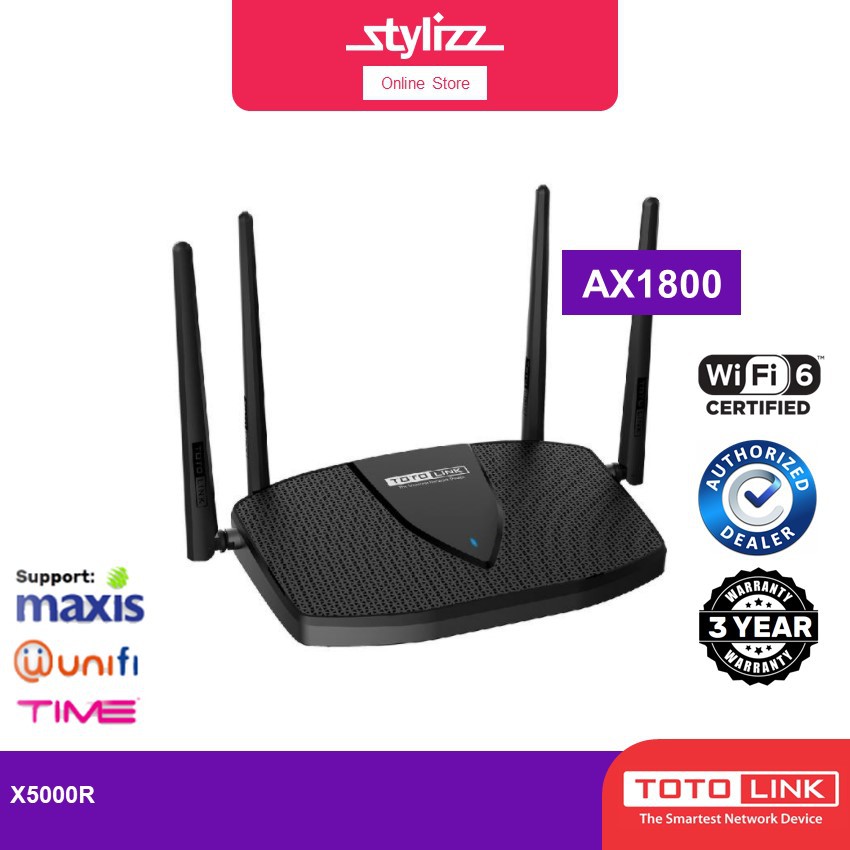 Totolink AX1800 Wi-Fi 6 Wireless Router X5000R | Shopee Malaysia
