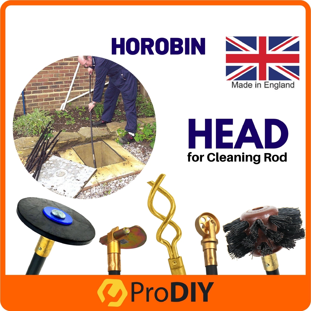 HOROBIN Cleaning Rod Head Sewage Drain Scraper Plungers Fork Rubber ...