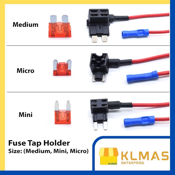 Mini, Micro, Standard Blade Fuse Tap Holder Quick Joint Cable Kit ...