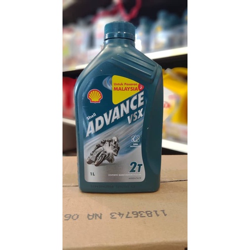 [ORIGINAL] SHELL ADVANCE VSX 2T 1L (PASARAN MALAYSIA) | Shopee Malaysia