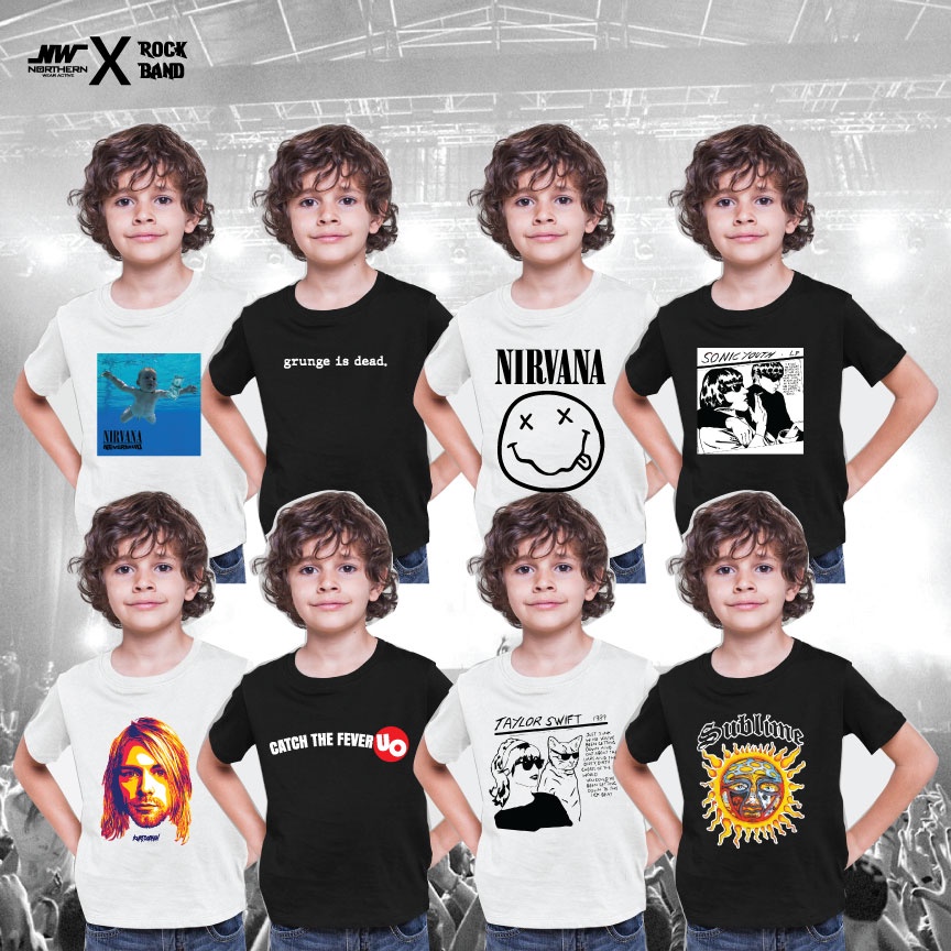 Baju Band Kanak Kanak ,Premium Quality Kids Band T-Shirt / NIRVANA ...