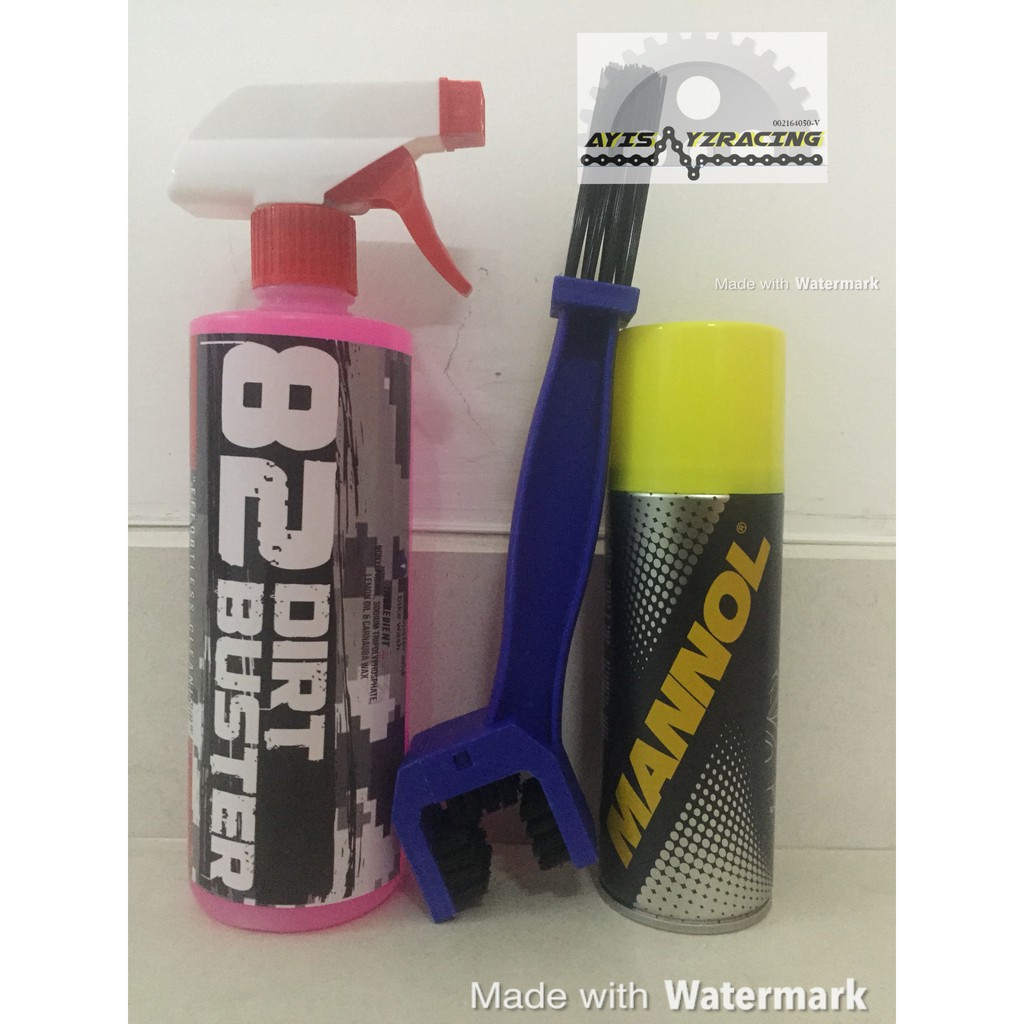 Package Mannol Chain Lube + 82 Dirt Buster Cleaner Chain Degreaser ...