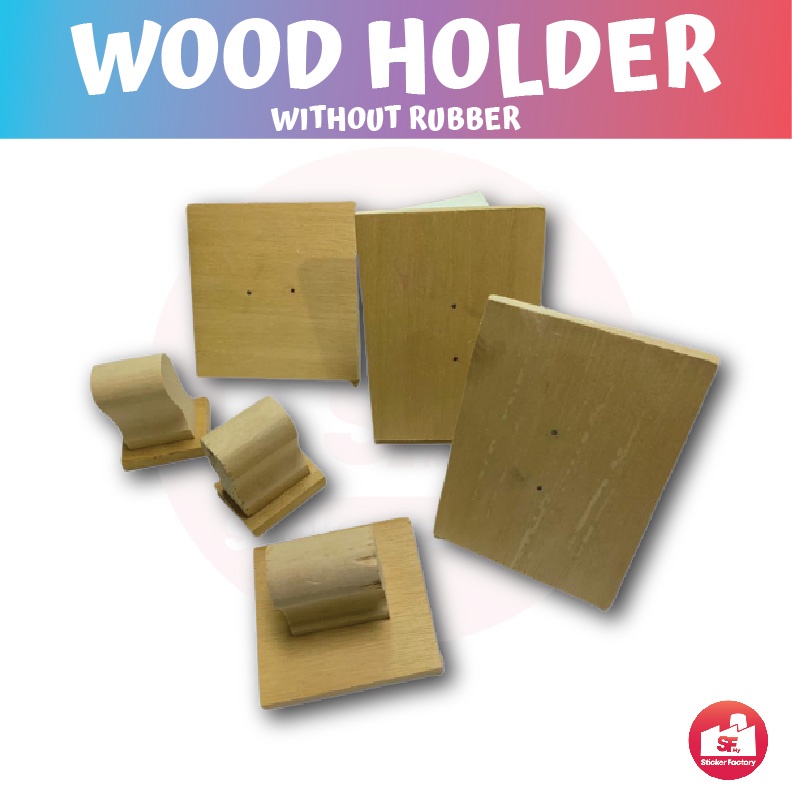 Wooden Stamp Holder Mount handle Pemegang Kayu Cop Getah WITHOUT ...