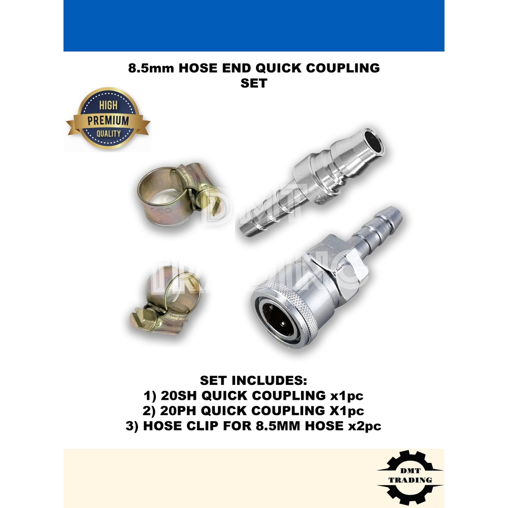 20SH + 20PH Quick Coupling Set / Hose End Fitting Set for Air Water ...