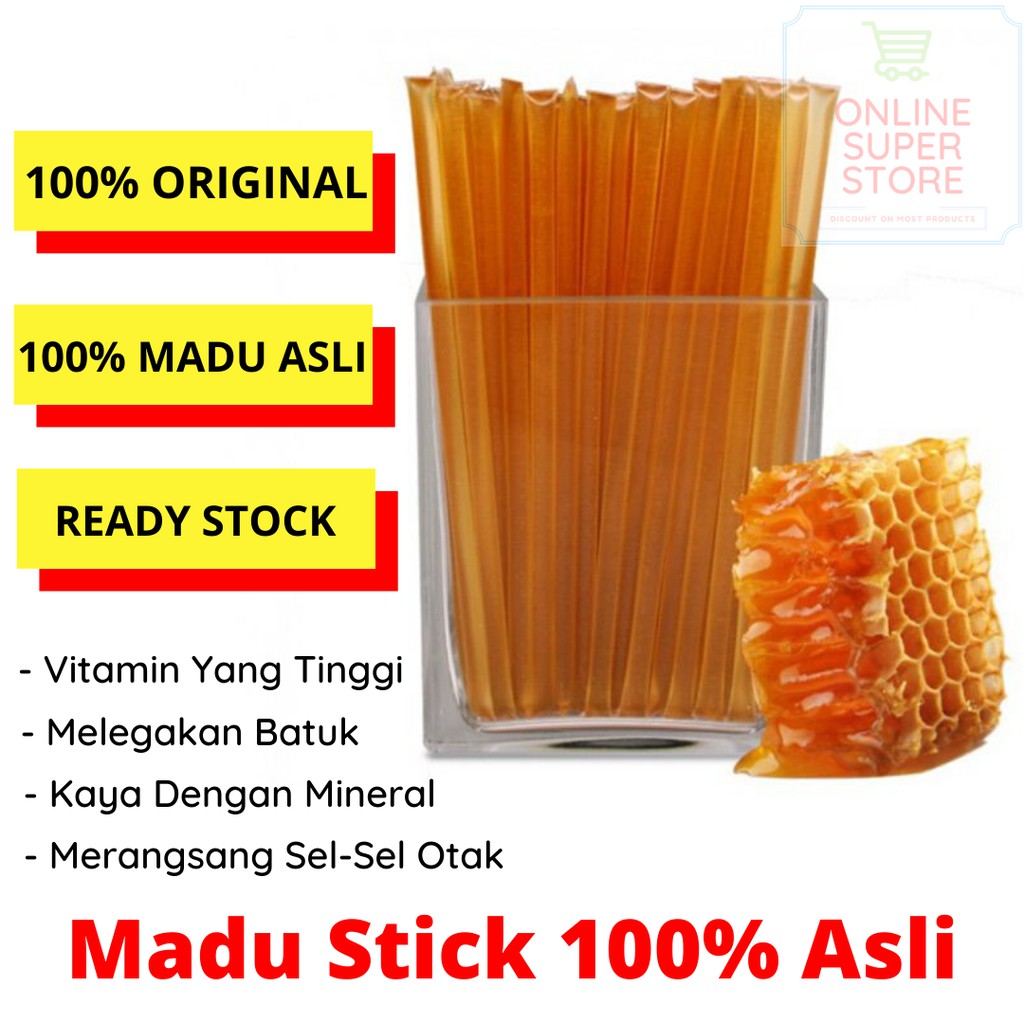 MADU STIK 100% ASLI DARI LADANG - 100% FRESH ORIGINAL HONEY STICK (30 ...