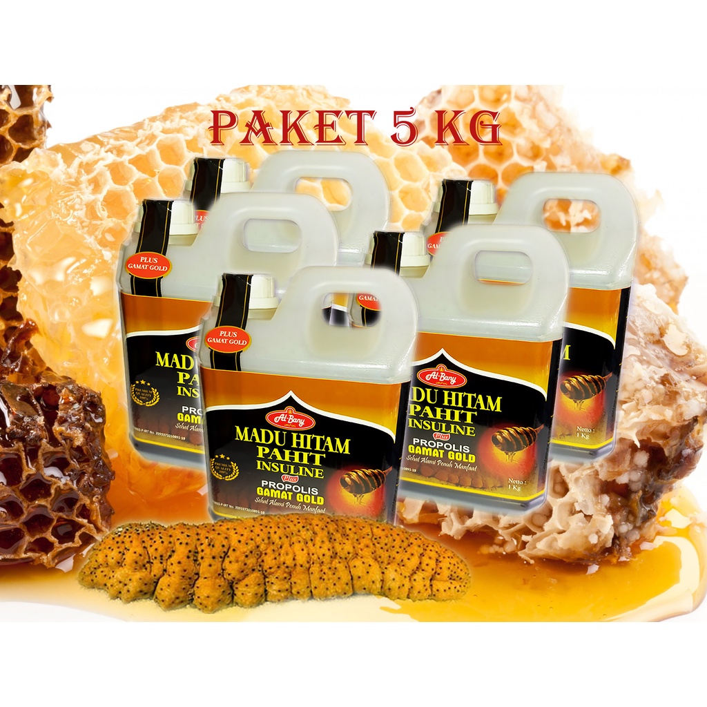 HITAM Super Honey Black Bitter Al-Bany Plus Gamat Gold 5kg | Shopee ...