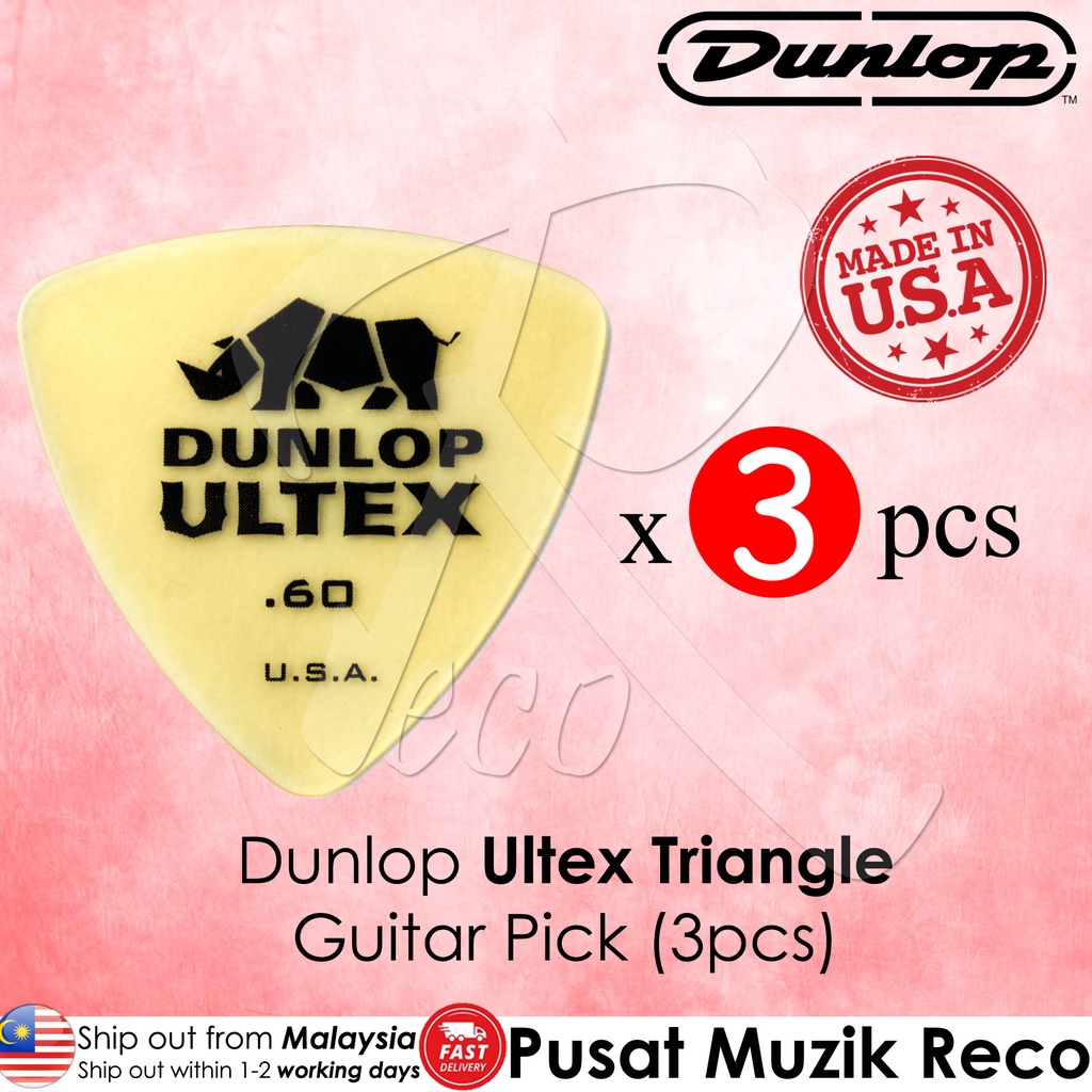 Jim Dunlop Ultex Triangle Guitar Pick 0.60mm / 0.73mm / 0.88mm (3pcs ...