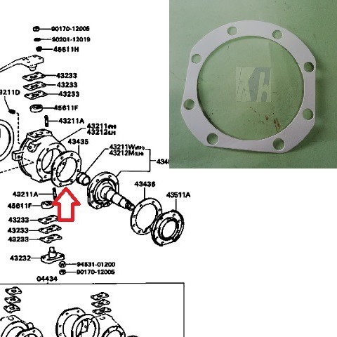 TOYOTA HILUX / 4RUNNER / LAND CRUISER KNUCKLE SPINDLE GASKET | Shopee ...