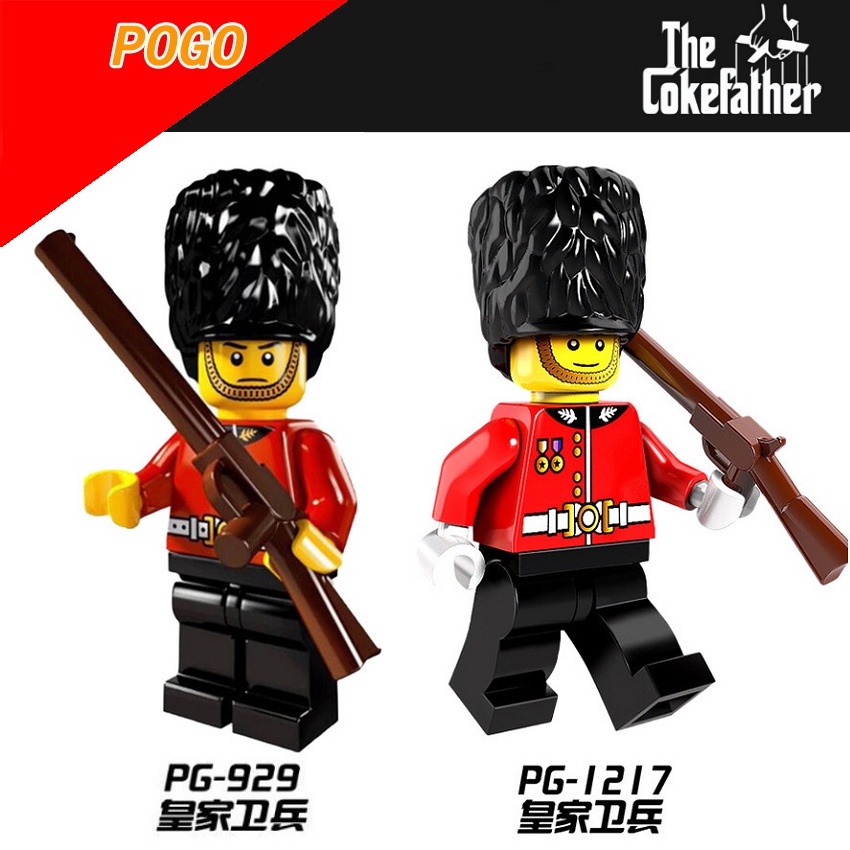 POGO PG929 PG1217 Minifigures Queen's Royal Guard Bricks / Building ...
