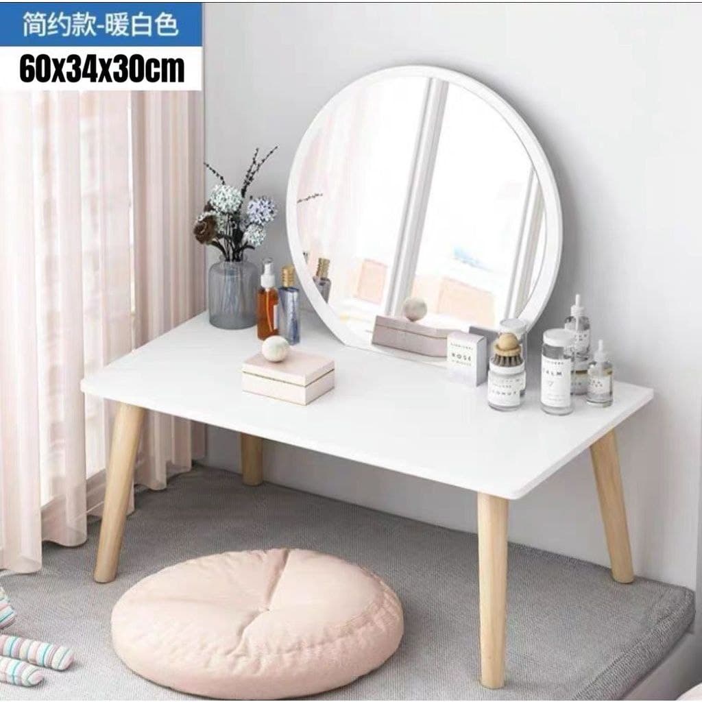 MEJA SOLEK Dressing Table Set With Mirror Desk Cosmetic Tables Desk ...