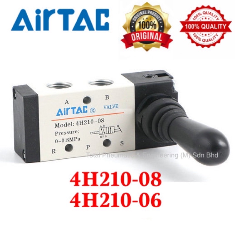 AirTAC 4H210-08 4H210-06 Pneumatic Hand Lever Valve AirTAC Hand Valve Mechanical Valve | Shopee ...