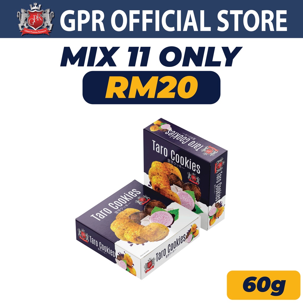 GPR Taro Cookies 60g Salted Flavor Biscuit Biskut Yam 122 | Shopee Malaysia
