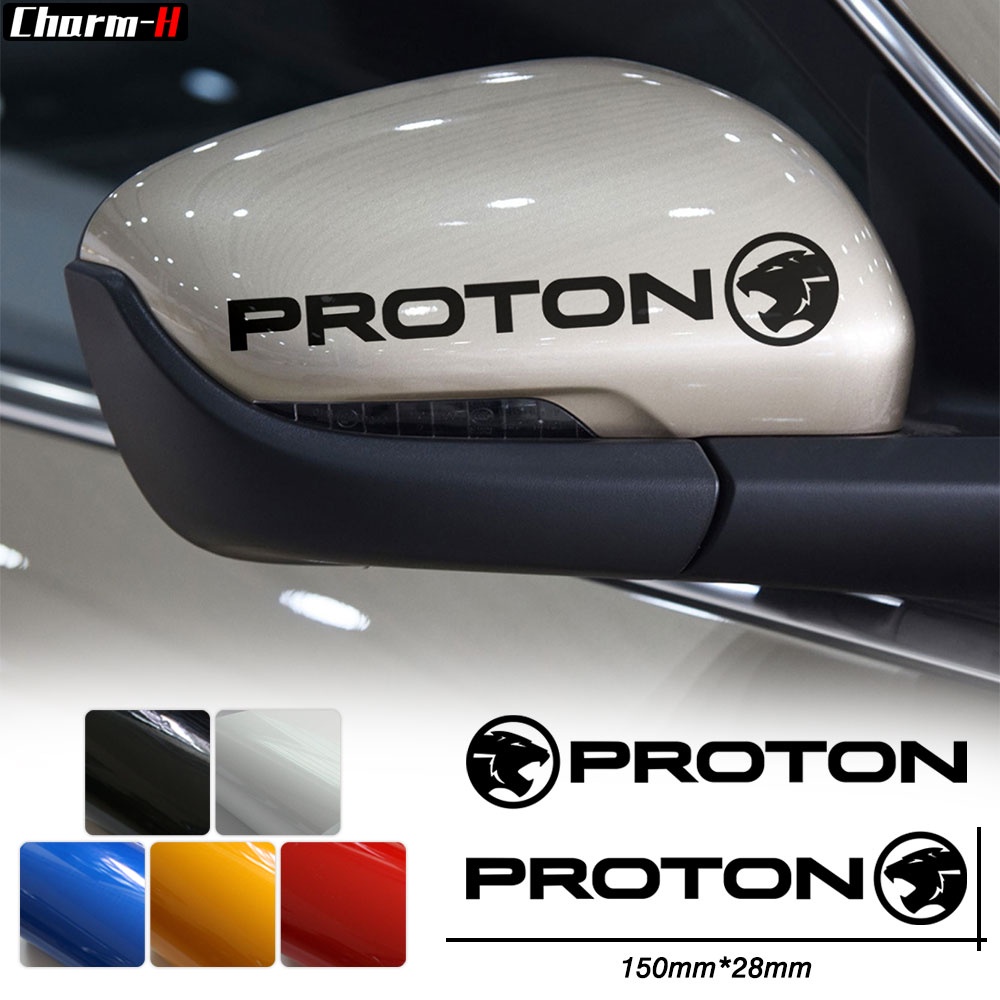 2Pcs Car Styling Graphic PROTON Side Rearview Mirrors Decor Decal ...