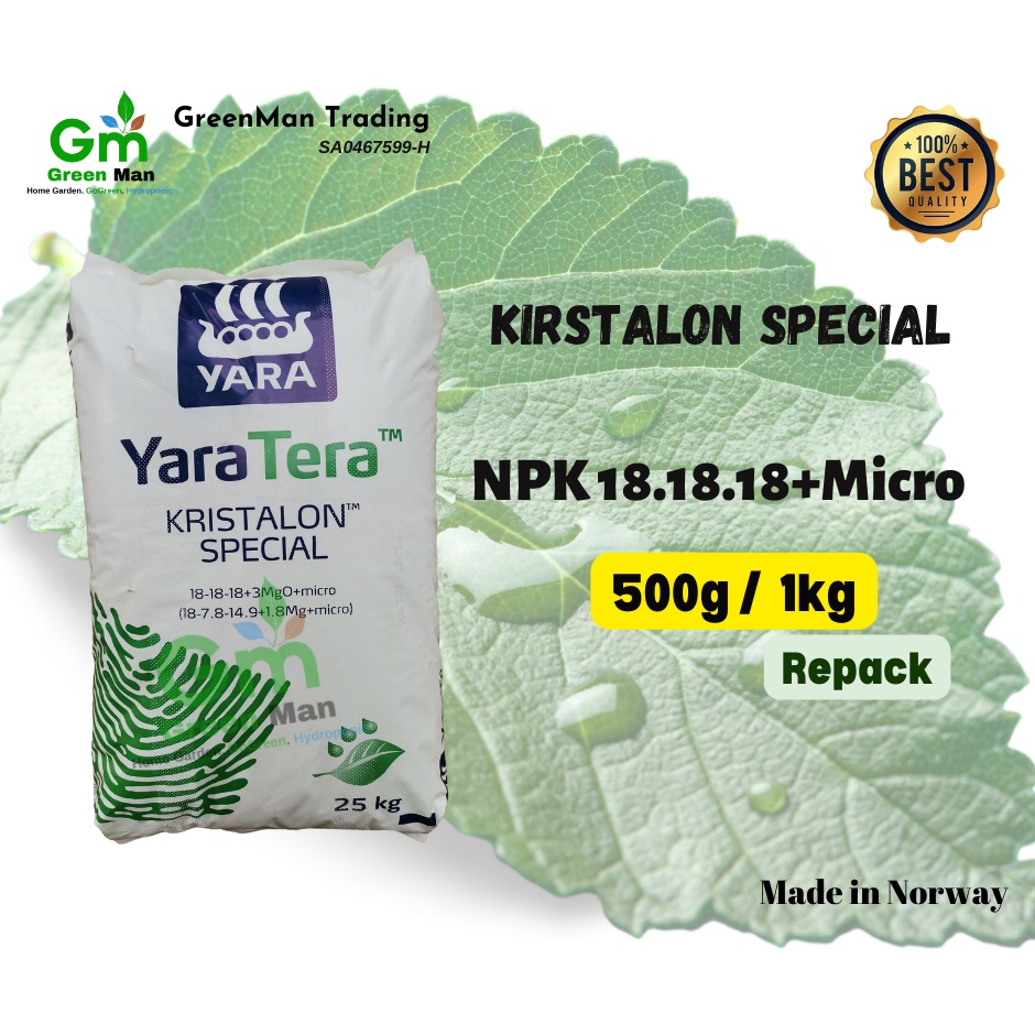 1kg Baja KRISTALON SPECIAL NPK 18-18-18 +3MgO (Water Soluble Fertilizer ...