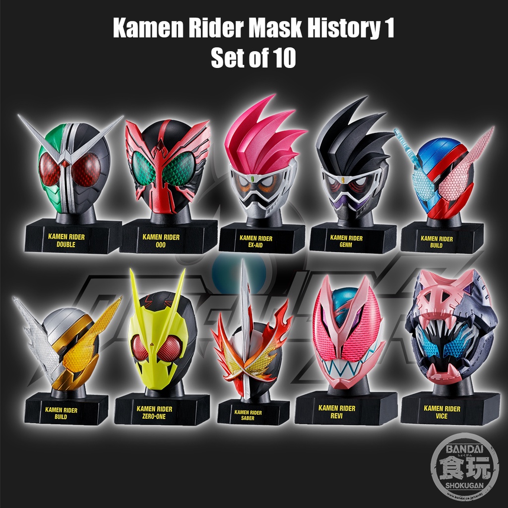 [Ready Stock] Kamen Rider Mask History 1 Set of 10 | Shopee Malaysia