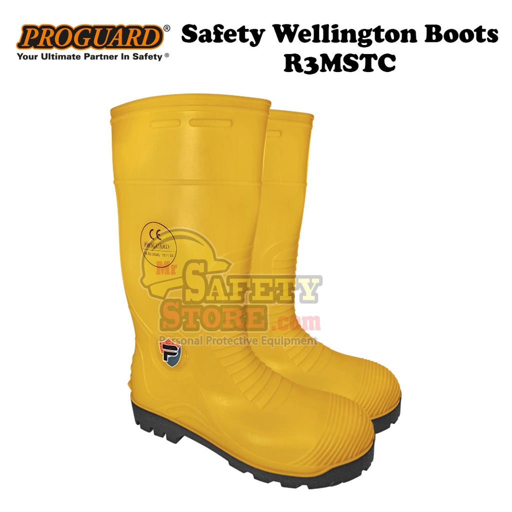 Proguard Safety Wellington Boots R3MSTC Yellow | Shopee Malaysia