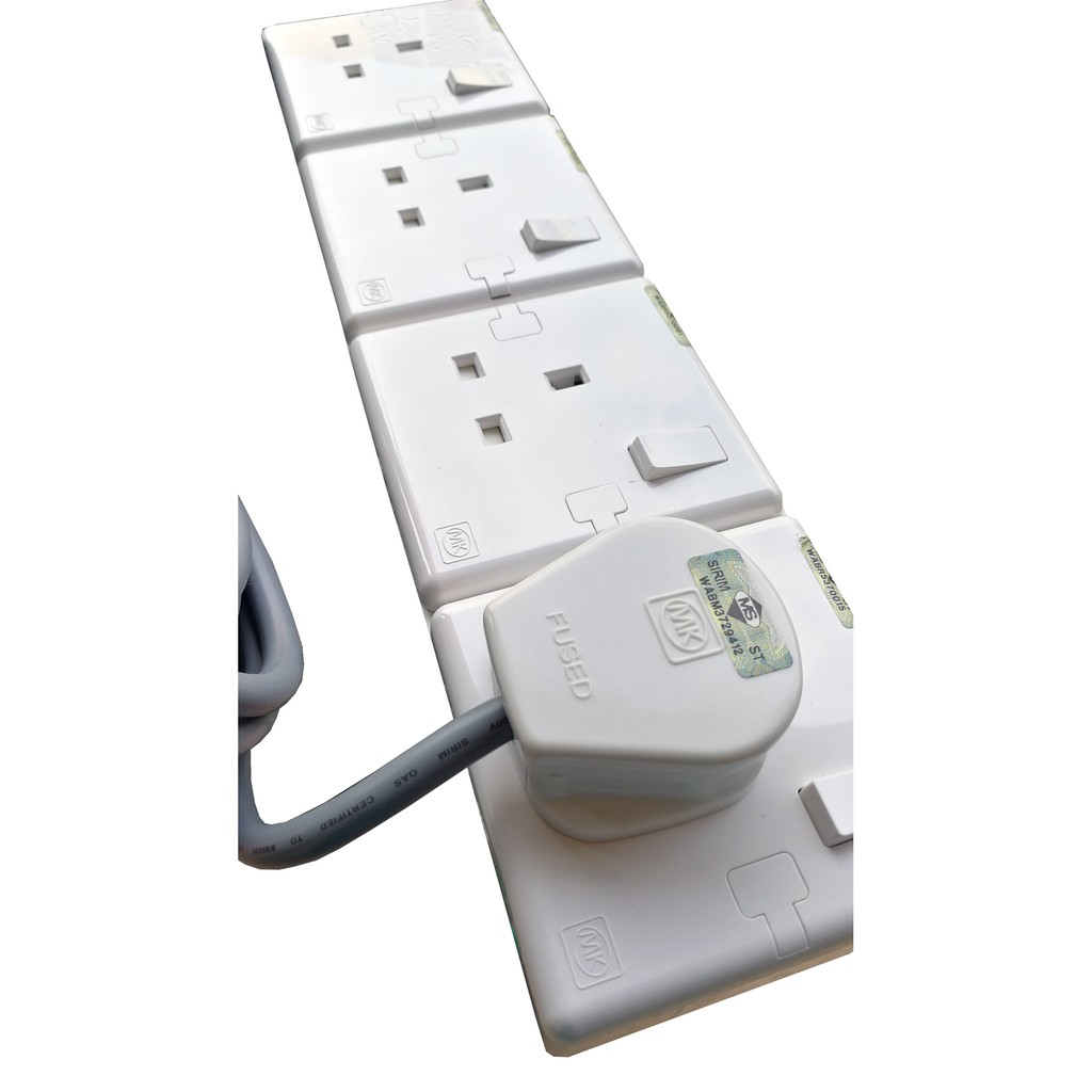 HEAVY DUTY MK 4 GANG SWITCH SOCKET, MK PLUG TOP, 3 METER@5METER@10METER ... HEAVY DUTY MK 4 GANG SWITCH SOCKET, MK PLUG TOP, 3 METER@5METER@10METER ...