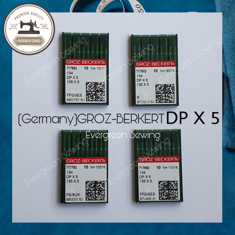 DP X 5 Needle Germany Groz Beckert/Jarum Mesin Jahit DP X 5(Machine industrial Singer Only ...