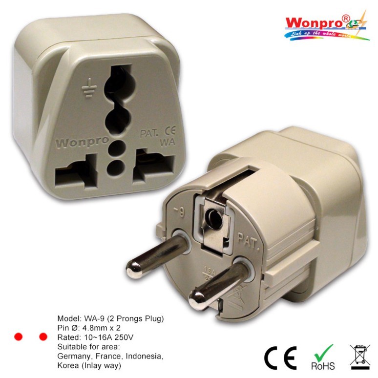 Wonpro Universal Travel Adapter WA-9 | Shopee Malaysia