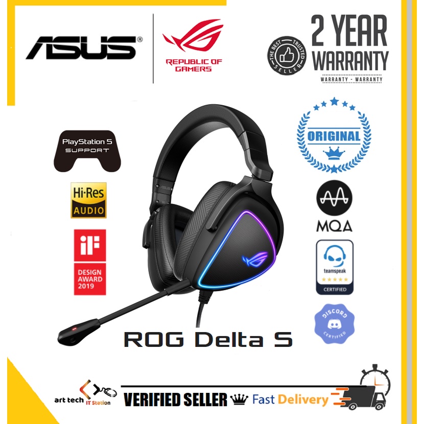 Asus ROG DELTA S Type-C USB Gaming Headset | AI Noise-Canceling | Hi ...