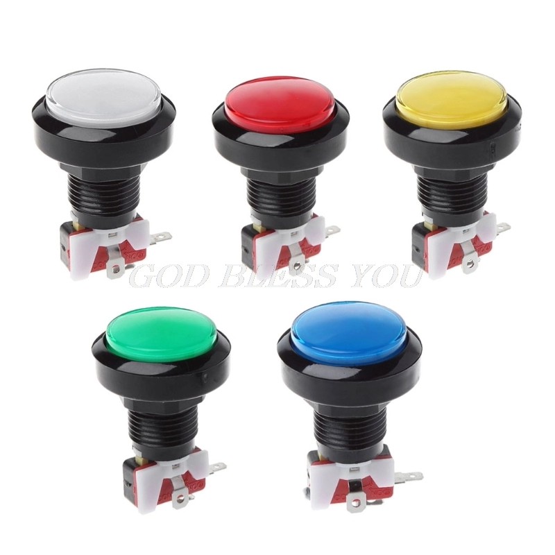 New 45mm Push Arcade Button 12V Power LED Lit Round Micro Switch Vending Machine Drop Shipping ...