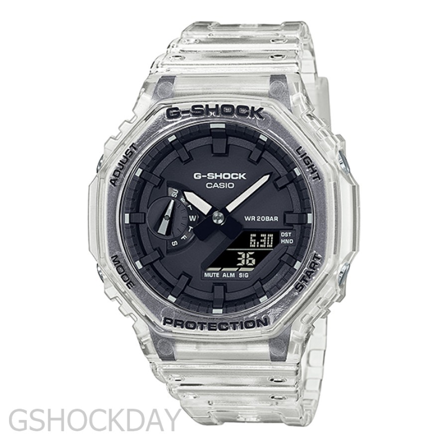 Casio G-shock GA-2100SKE-7A / GA2100SKE-7A / GA-2100SKE-7 Skeleton TMJ ...