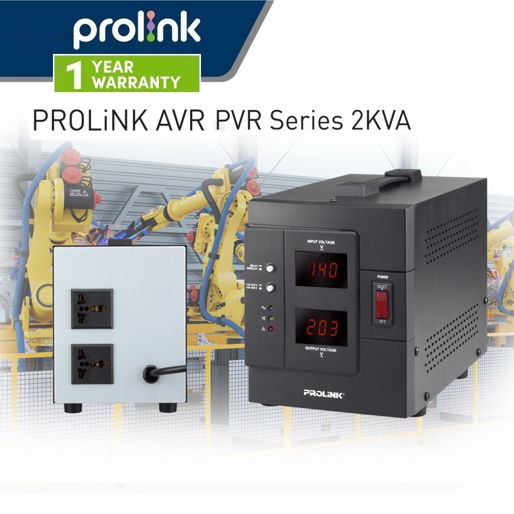 Prolink 2KVA/1600W AVR Automatic Voltage Regulator Voltage Stabilizer ...