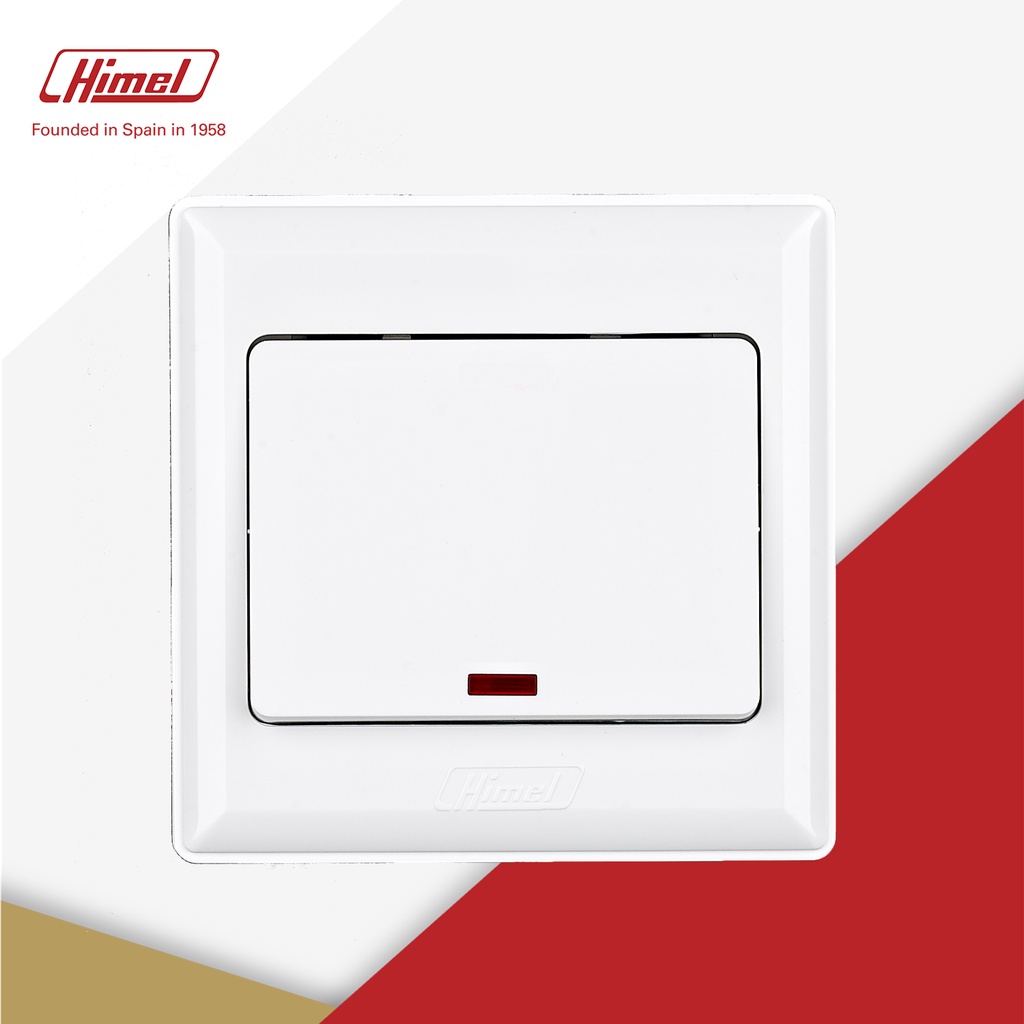 Himel Advance Series 1 Gang Double Pole 2 Way Switch with Neon (20A ...