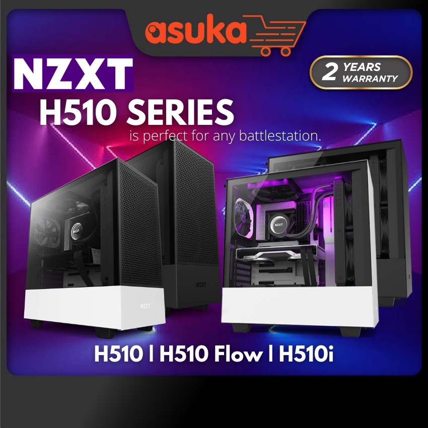 NZXT H510 Flow | H510i ATX Desktop Case PC Casing (Black/White ...