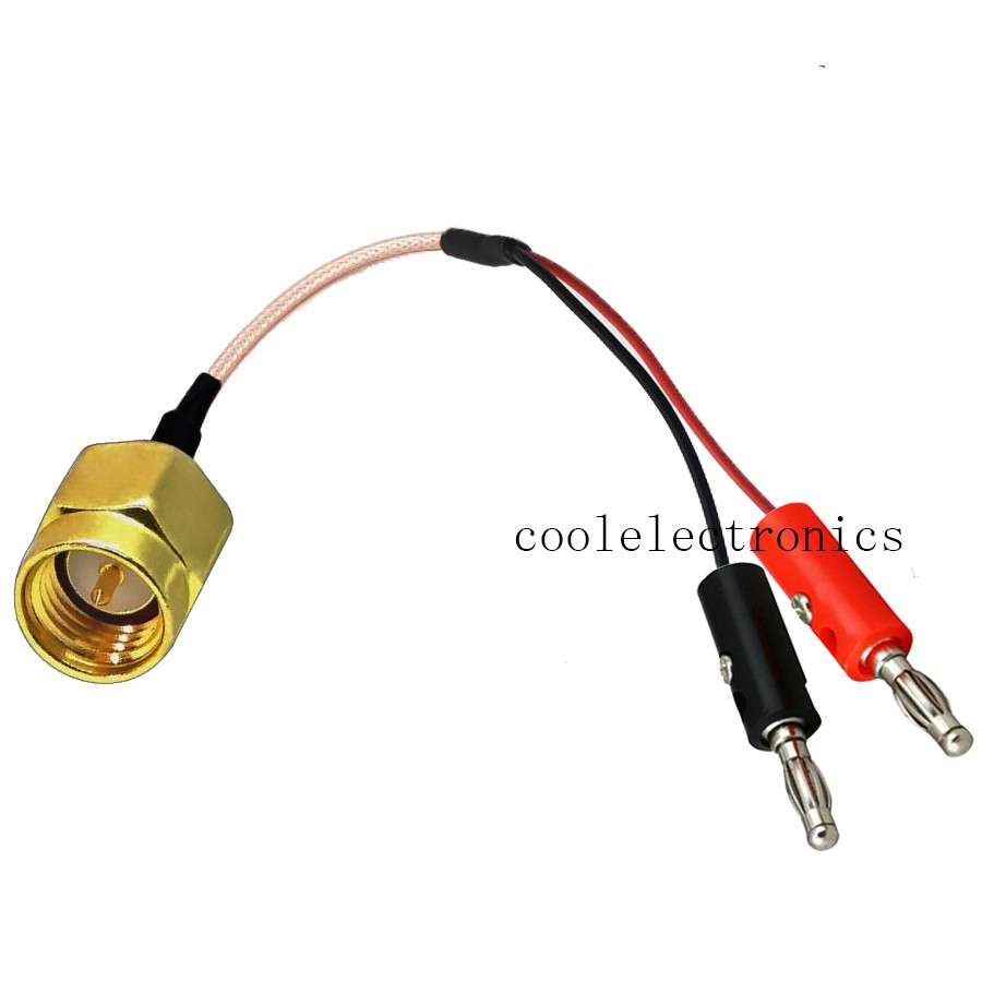 SMA Male to Dual 4mm Banana Plug Connector RG316 Pigtail Cable 30/50cm ...