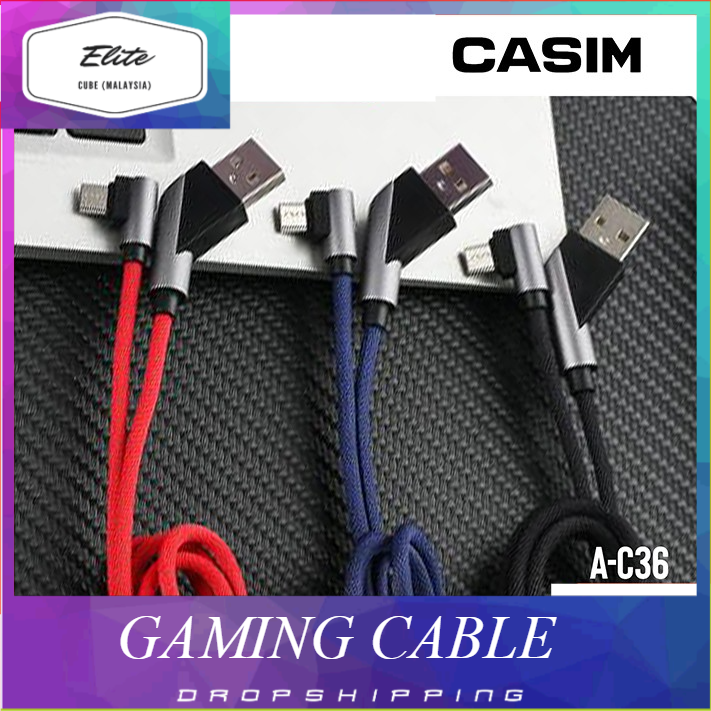 *100% ORIGINAL* KING OF GAMER FAST CHARGER 3.1A ZINC ALLOY CABLE CASIM ...