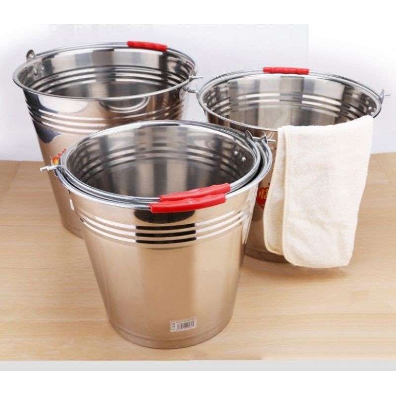 HIGH QUALITY Stainless Steel Water Pail Basket (22~36cm) /Milk Ice ...