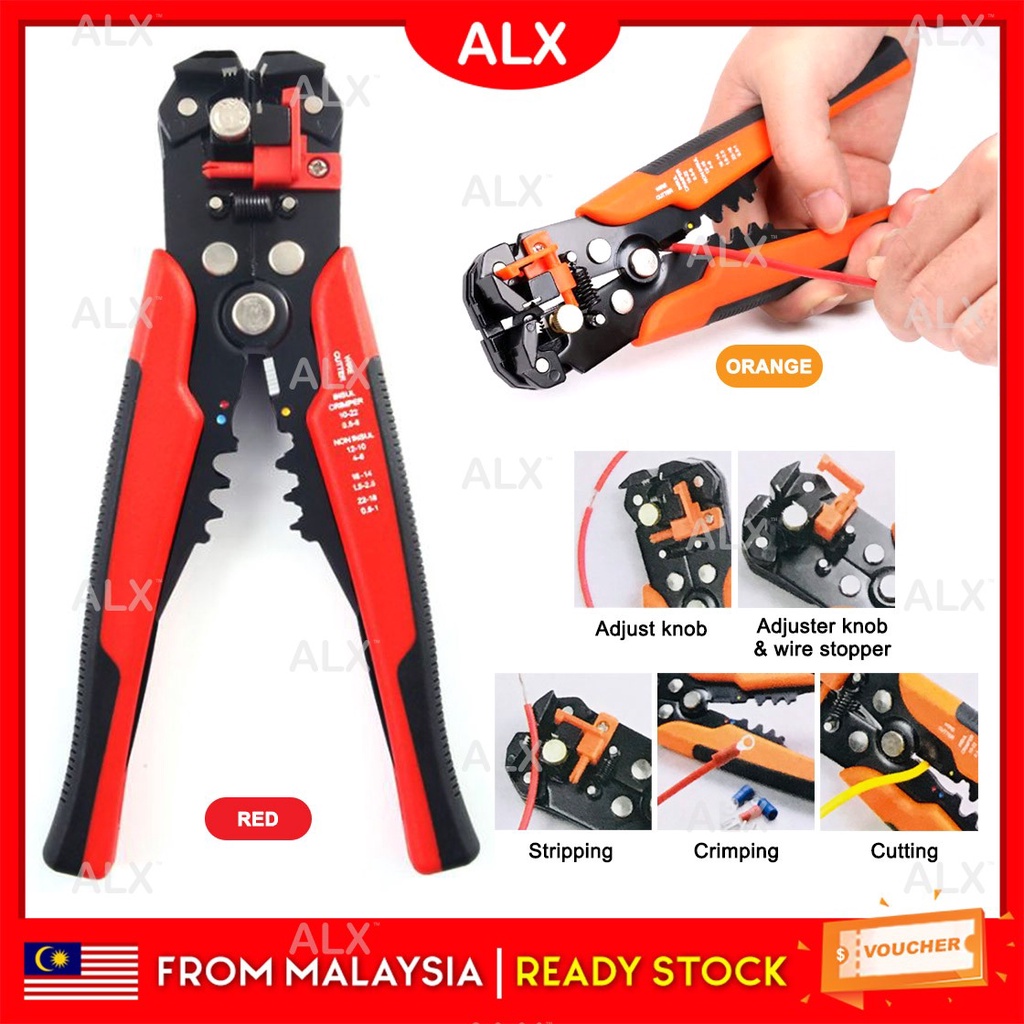 ALX【5 in 1 】DIY Wire Cutter Automatic Wire Stripper Pliers Cable Cutter ...