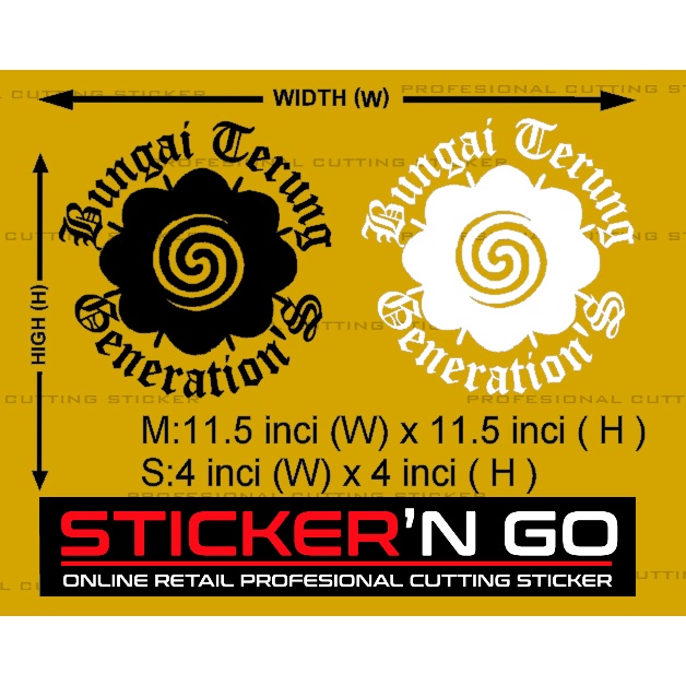 STICKER CUSTOM BUNGA TERONG IBAN | Shopee Malaysia