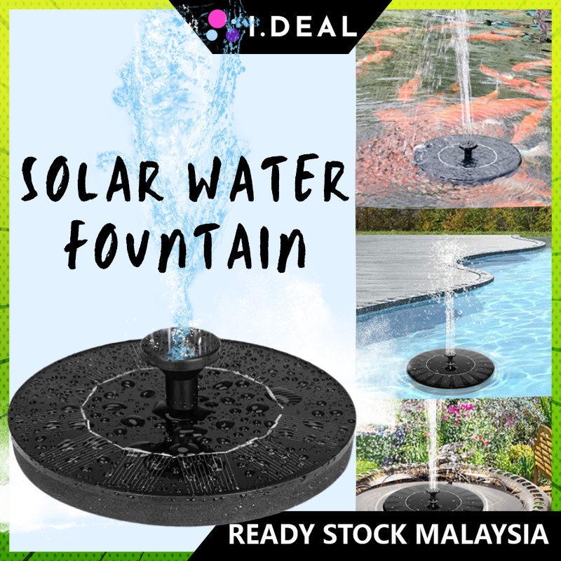 IDEAL 9 in1 Solar Water Fountain Pump Floating Garden Aquarium ...