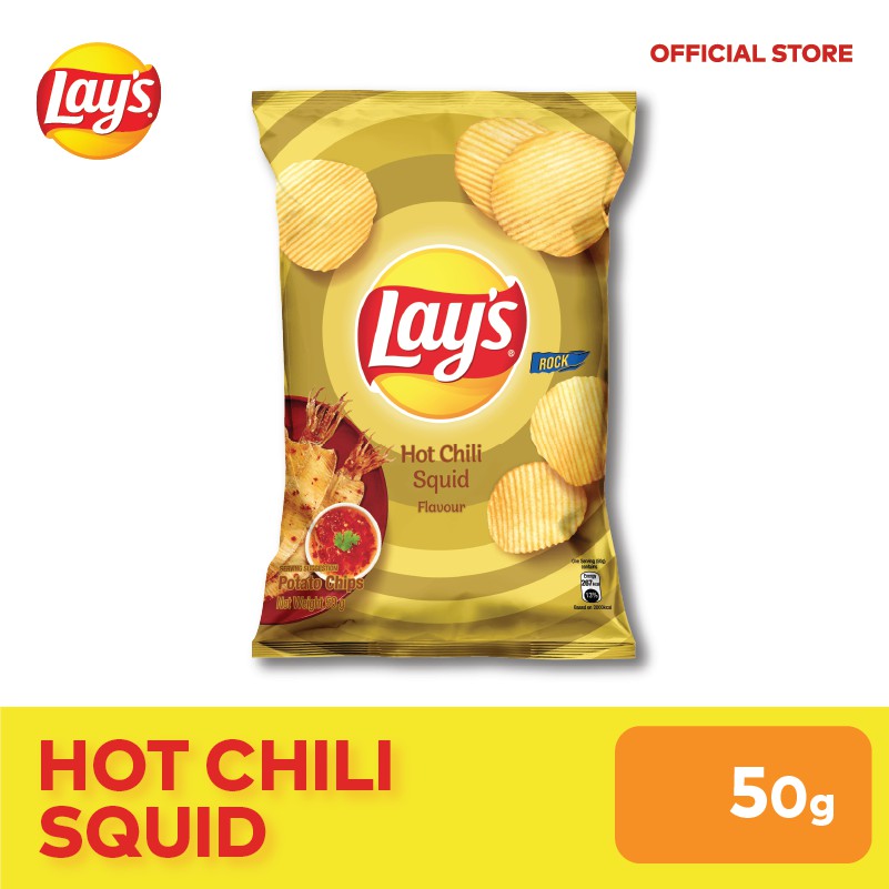Lay's Potato Chips Hot Chili Squid 50g | Shopee Malaysia