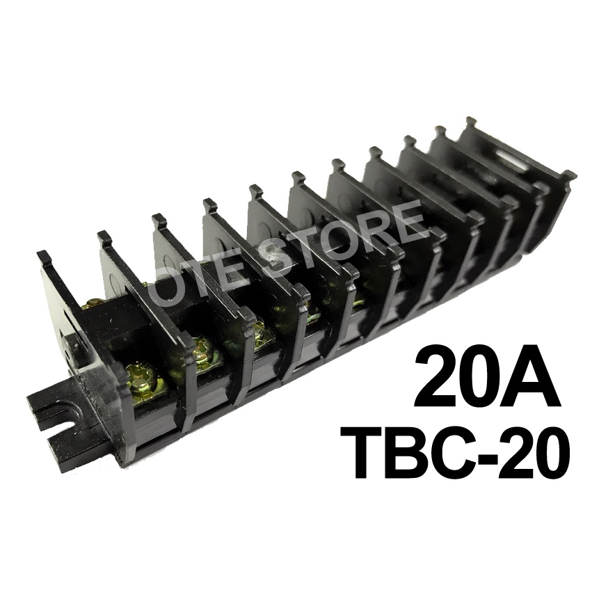TBC-20-10 / TB-20-10 10 Pole Cassette Assembly Type Terminal Block (20A ...