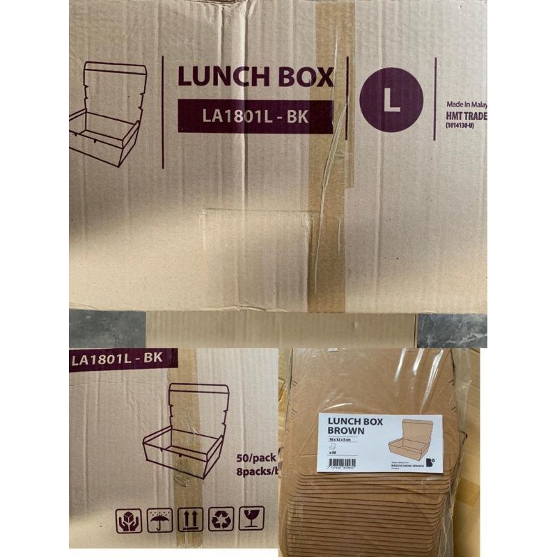 Paper Lunch Box Size L (+-50pcs) Brown(koko) | Shopee Malaysia