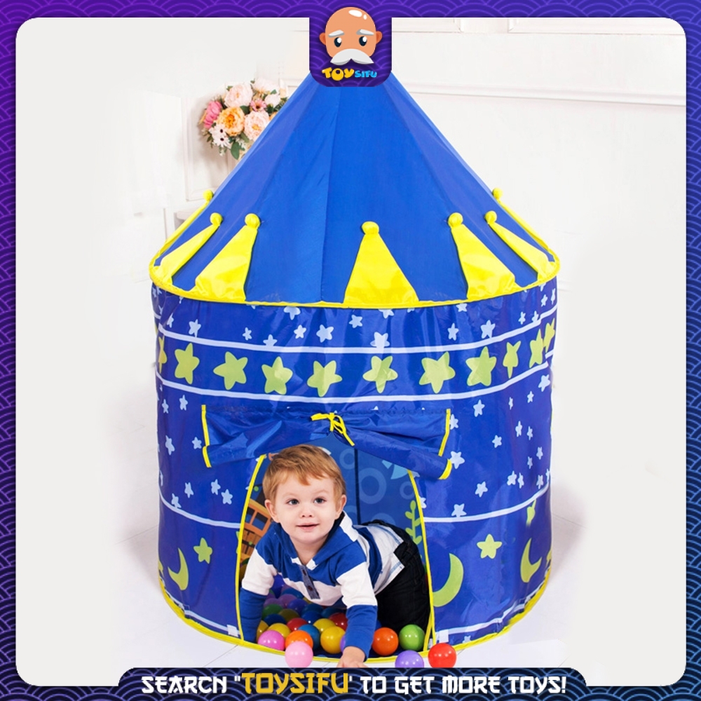 TOYSIFU Mini Inflatable Blue Playground Pit Castle for Pool Balls ...